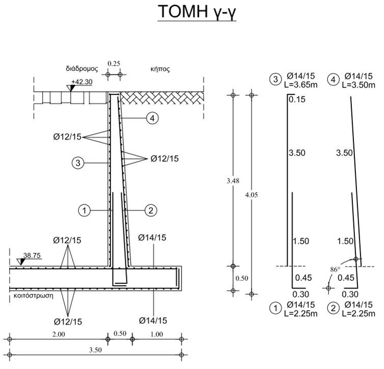 ΣΤΑΤΙΚΗ ΜΕΛΕΤΗ ΓΙΑ ΤΗΝ ΚΑΤΑΣΚΕΥΗ ΠΕΡΙΜΕΤΡΙΚΩΝ ΤΟΙΧΕΙΩΝ ΟΡΙΟΘΕΤΗΣΗΣ ΤΟΥ ...